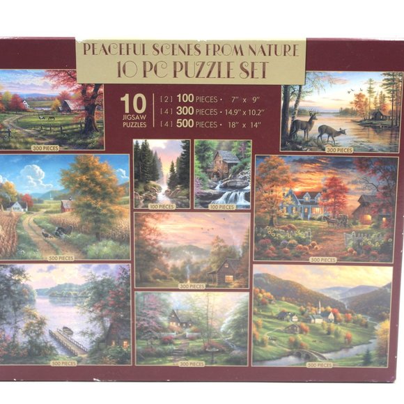 Games | Peaceful Scenes From Nature 1 Jigsaw Puzzle Set 100 300 500 ...